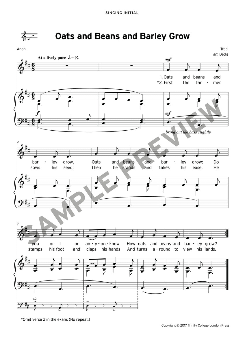 Oats and Beans and Barley Grow - Trad. (Initial Singing) - ebook ...