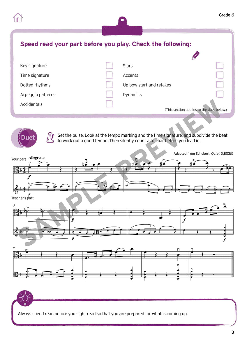 Sight Reading Viola: Grades 6-8 - ebook – Trinity College London Press ...