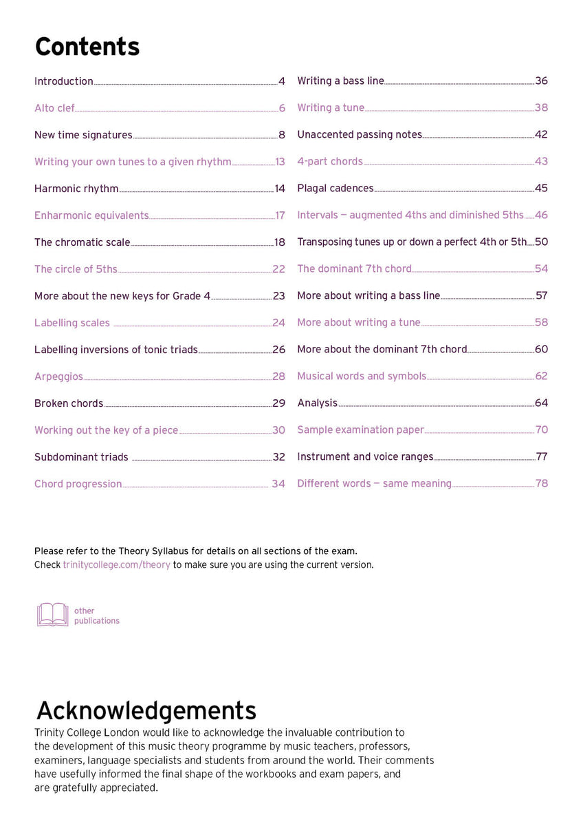 Theory of Music Workbook Grade 4 (2nd edition) - ebook – Trinity ...