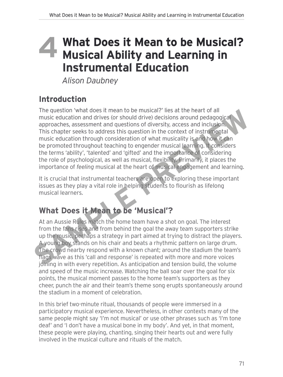 Chapter 4. What Does it Mean to be Musical? Musical Ability and ...