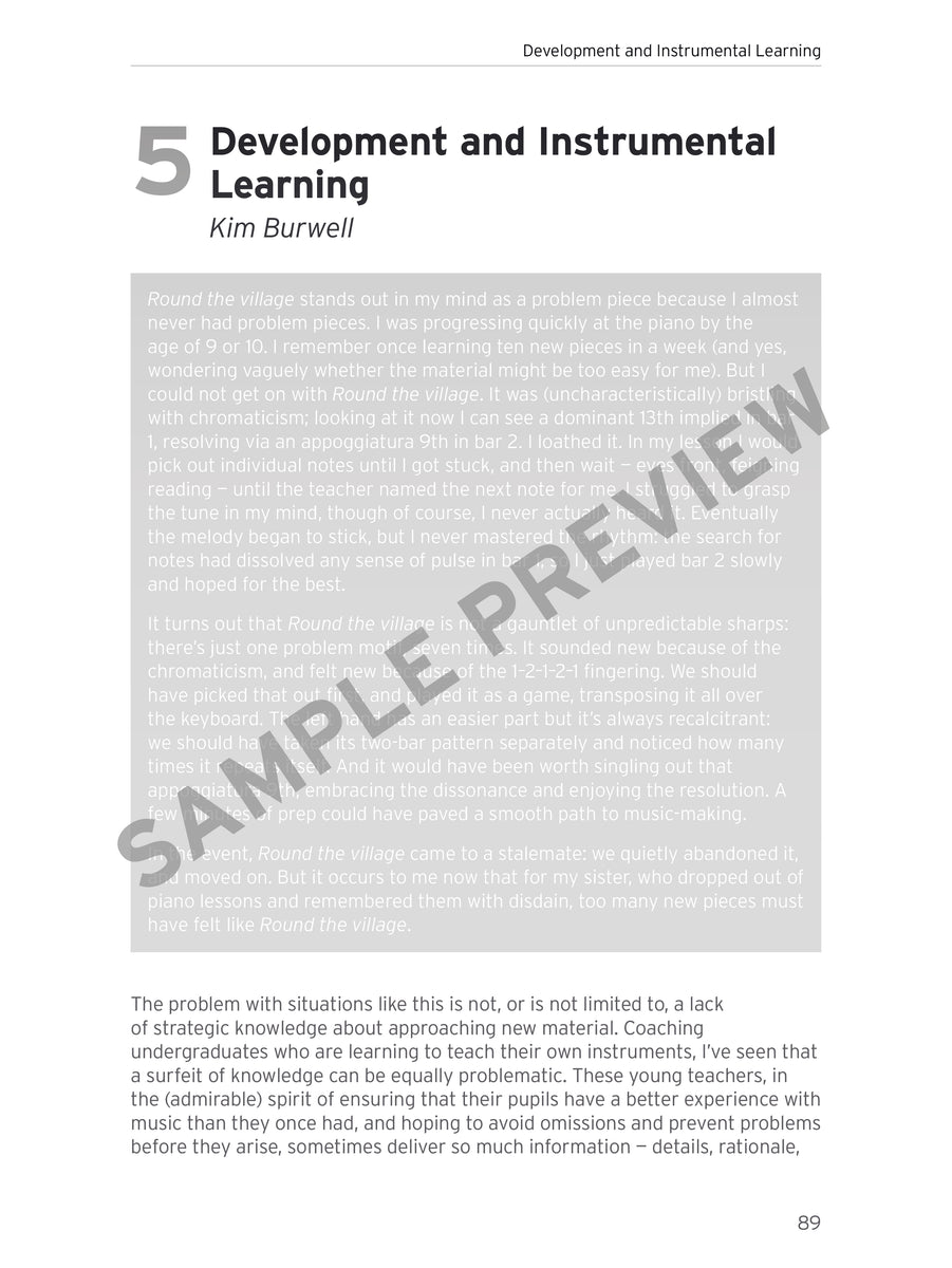Chapter 5. Development and Instrumental Learning by Kim Burwell (from ...