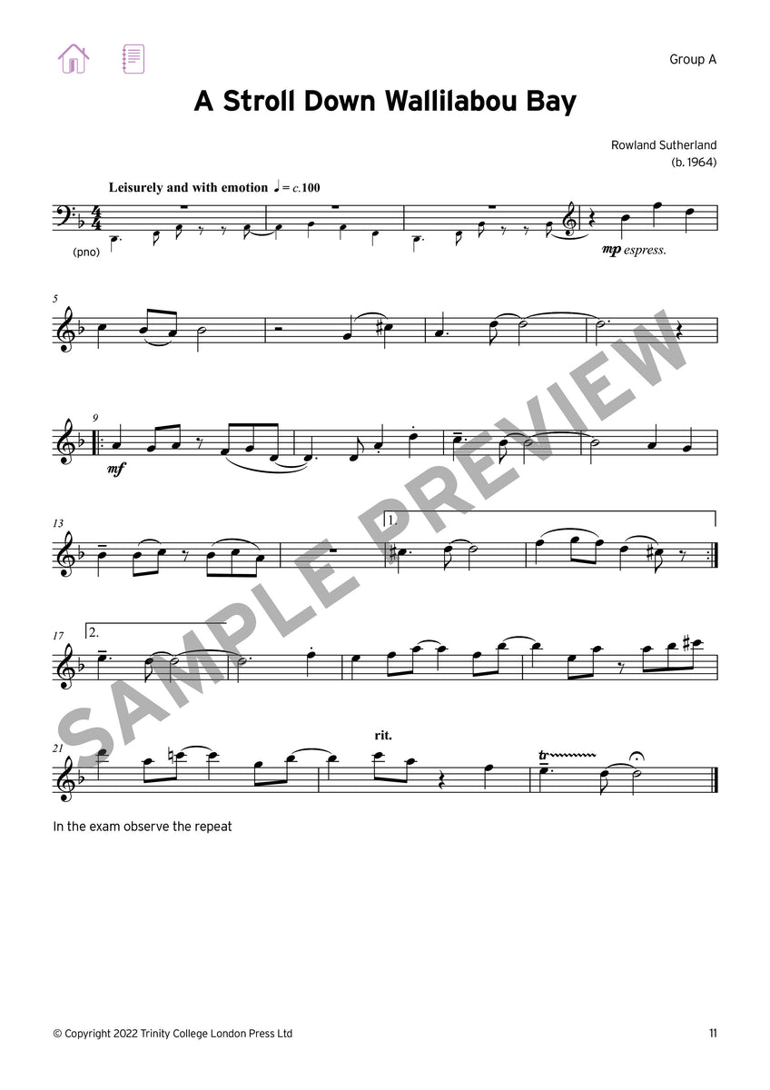 Flute Exam Pieces from 2023: Grade 2 - ebook – Trinity College London ...