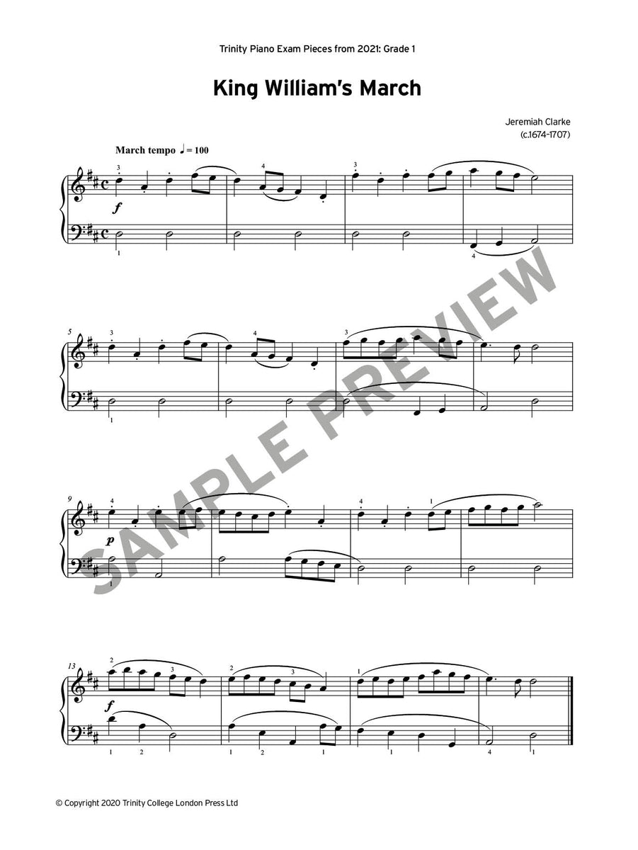 King William's March - Clarke (Grade 1 Piano) - ebook – Trinity College ...