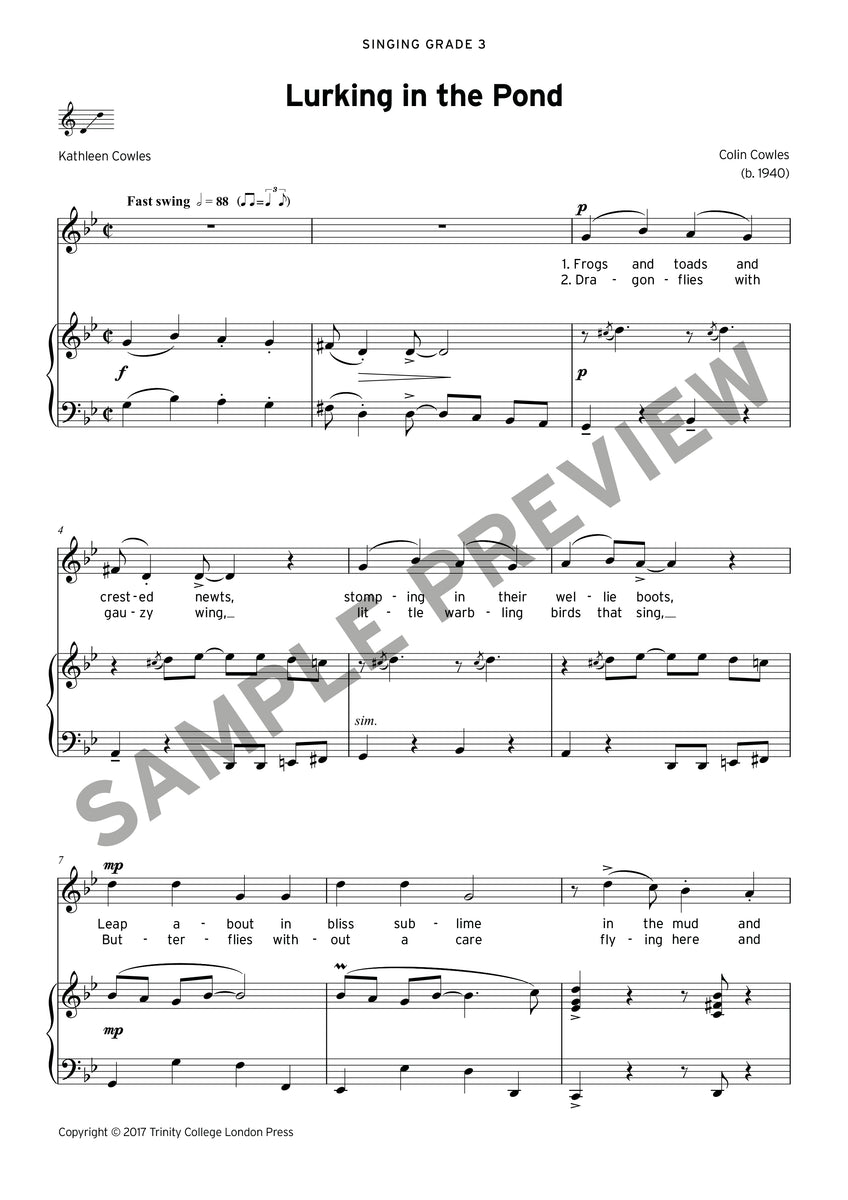Lurking in the Pond - Cowles (Grade 3 Singing) - ebook – Trinity ...