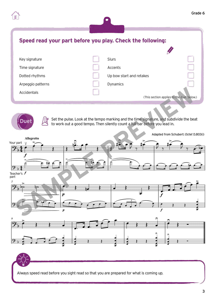 Sight Reading Cello: Grades 6-8 - ebook – Trinity College London Press ...