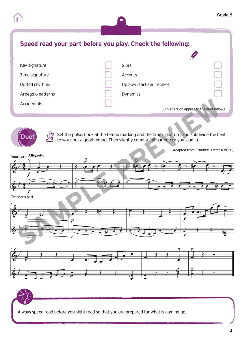 Sight Reading Violin: Grades 6-8 - ebook – Trinity College London Press ...