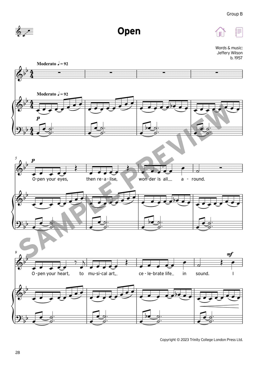 Singing Exam Pieces from 2023: Grade 1 - ebook – Trinity College London ...
