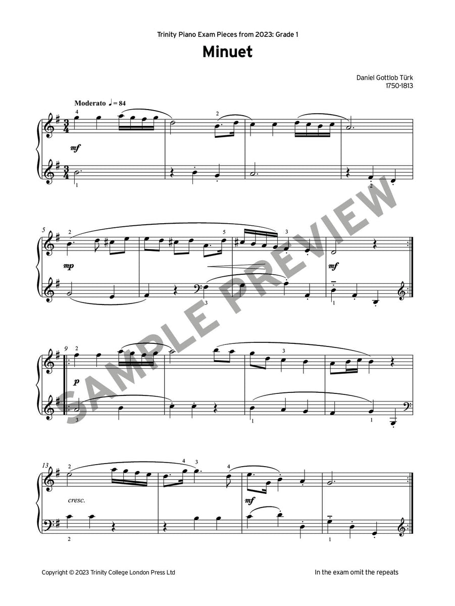 Minuet - Türk (Grade 1 Piano) - ebook – Trinity College London Press Store