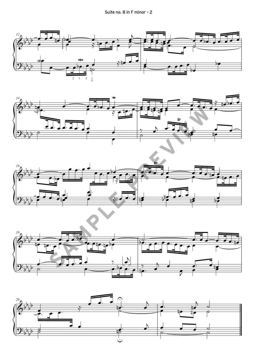 Suite no. 8 in F minor - G F Handel (ATCL Piano) - ebook – Trinity ...