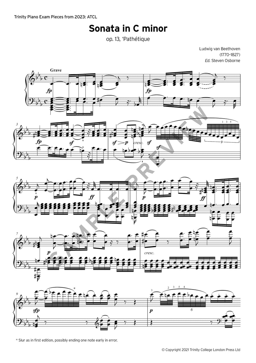 Sonata in C minor - Beethoven (ATCL Piano) - ebook – Trinity College ...