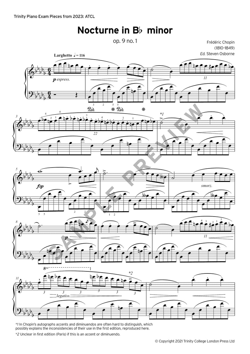 Nocturne in B♭ minor - Chopin (ATCL Piano) - ebook – Trinity College ...