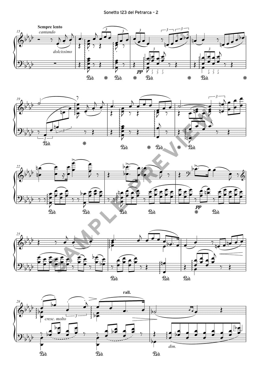 Sonetto 123 del Petrarca - Liszt (ATCL Piano) - ebook – Trinity College ...