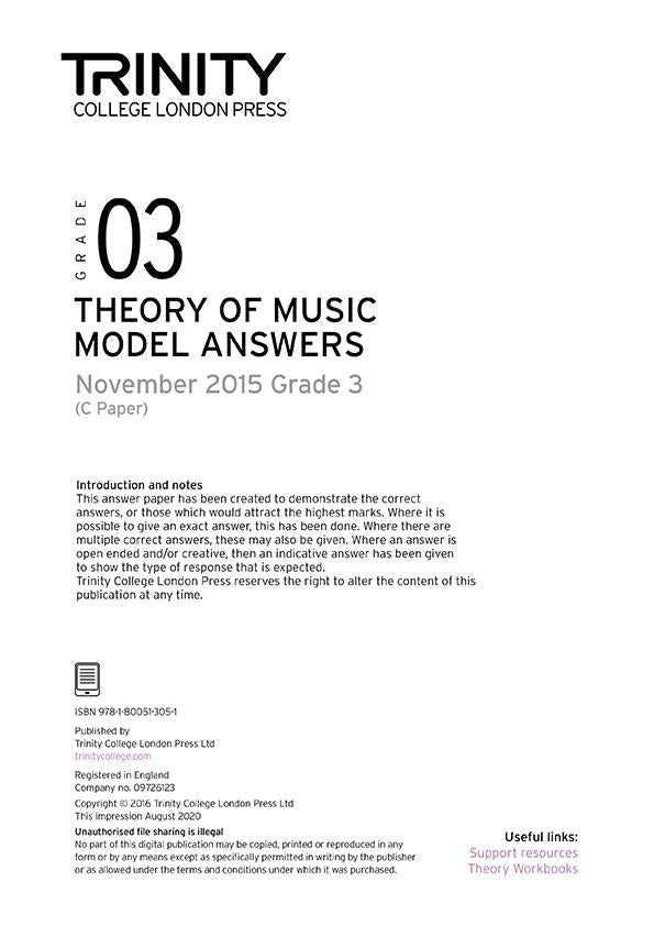 Theory of Music Model Answers 2015 Nov C: Grade 3 - ebook – Trinity ...