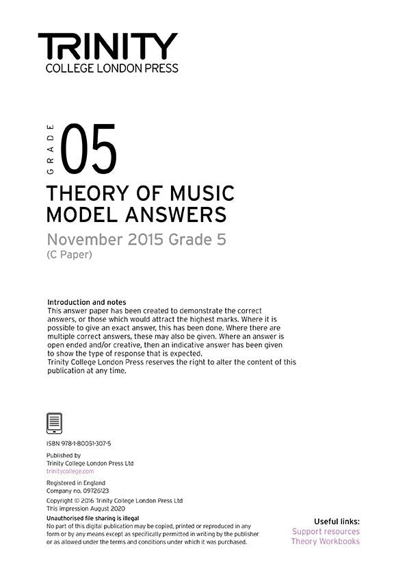 Theory of Music Model Answers 2015 Nov C: Grade 5 - ebook – Trinity ...